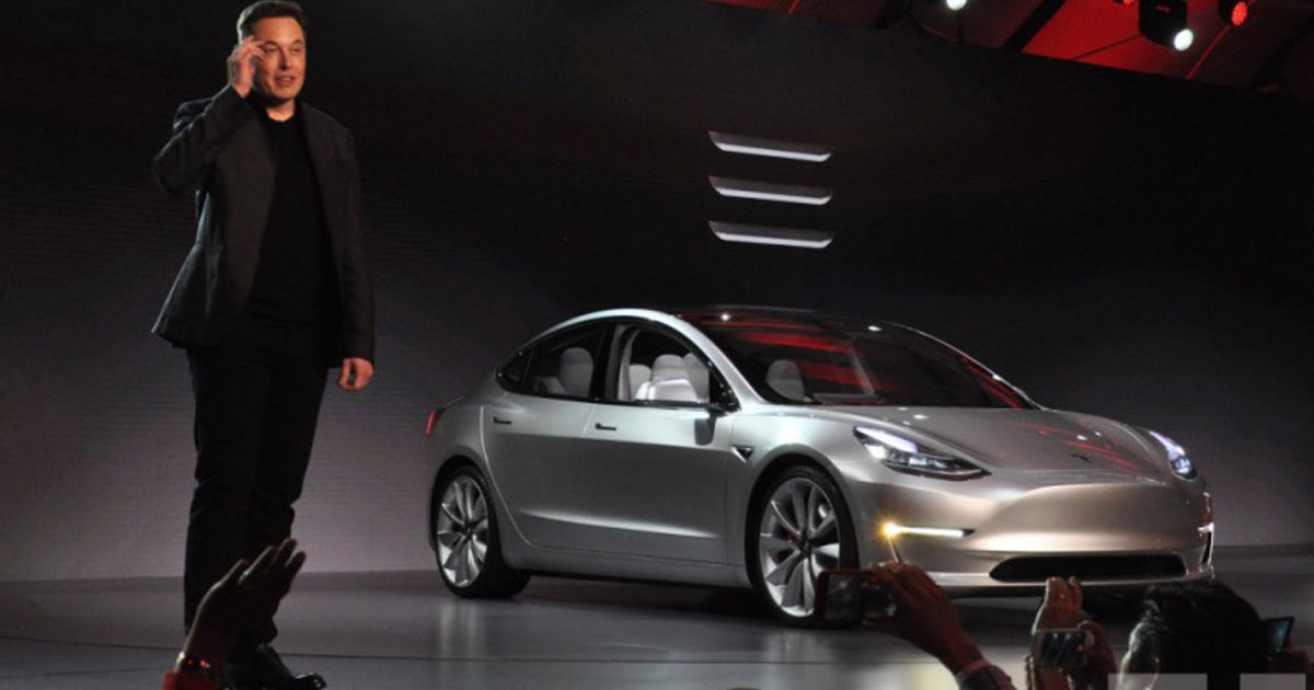 Tesla Unveils Its Electric Car
